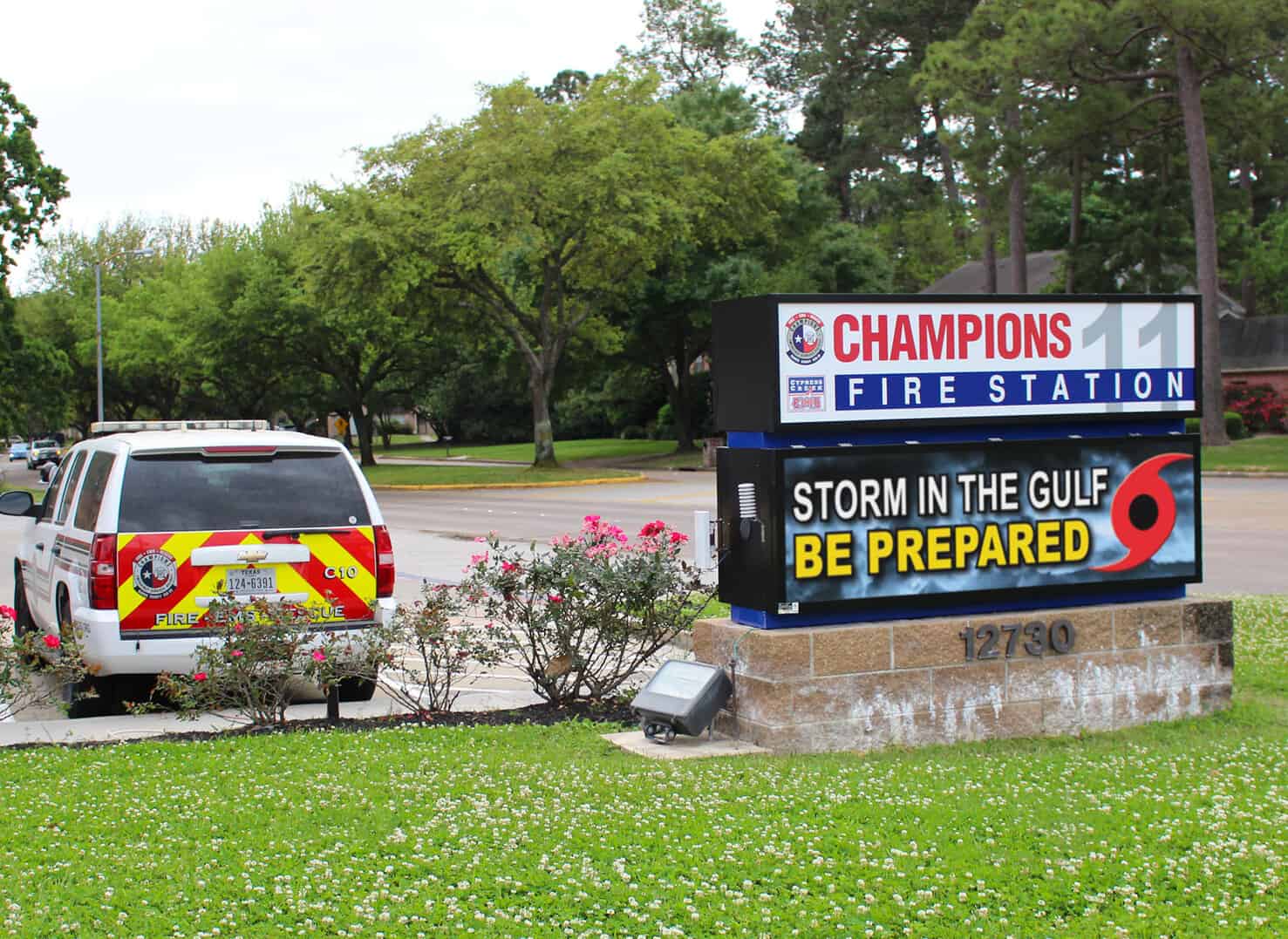 Champions Forest Fire Department Station 11 - LED Partners Digital Displays